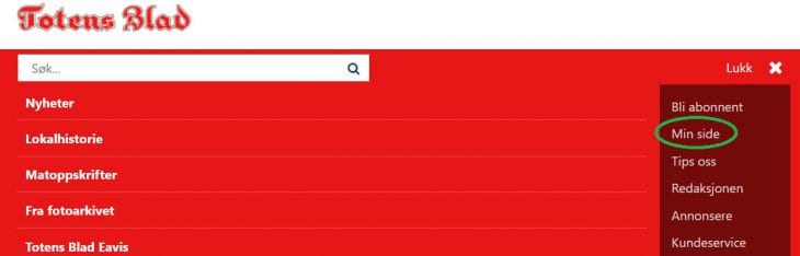 Min side - digital brukerveiledning - Totens Blad